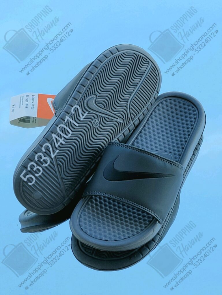Chancletas nike benassi GRIS BASTON NEGRO - ShoppingHavana